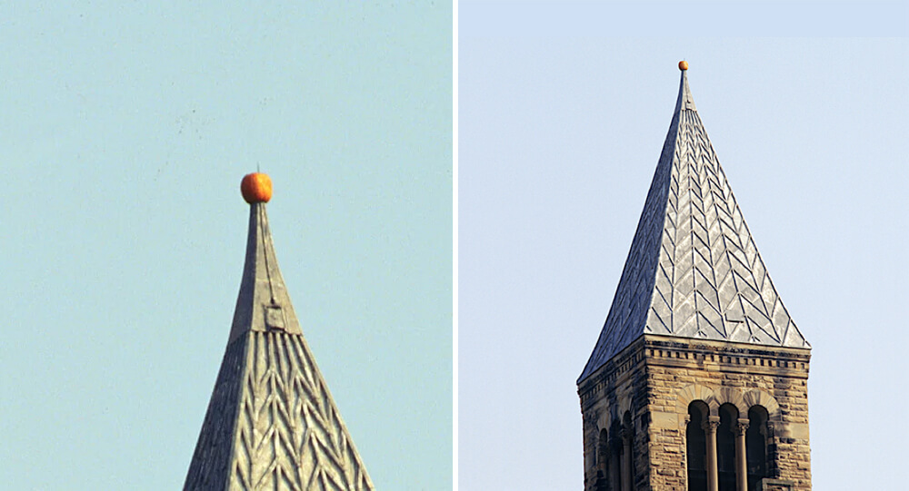 The mysterious Pumpkin impaled on the top of Tower - Weekly Recess